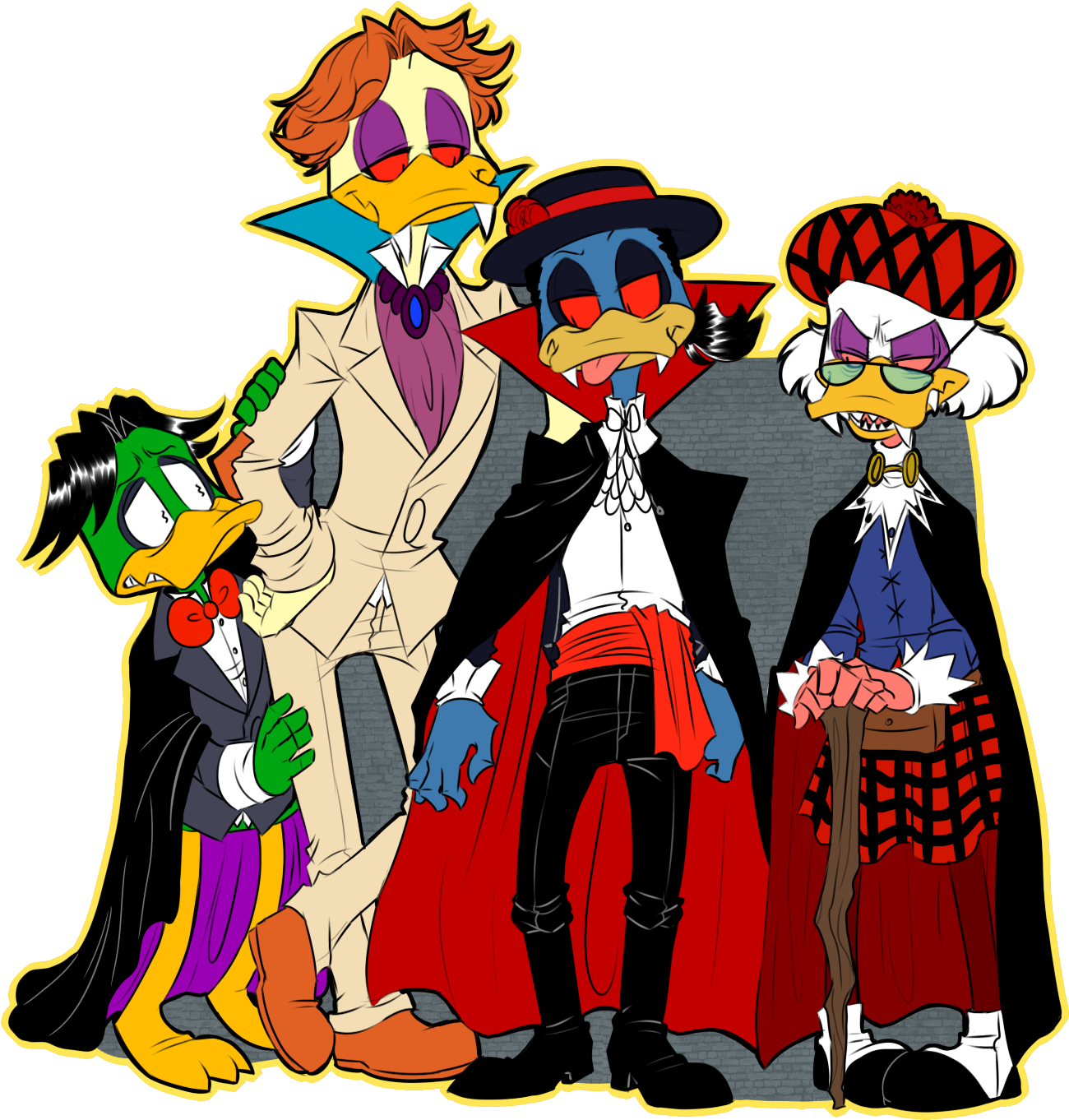 Family Of Vampire Ducks Clipart - Full Size Clipart (#3057213) - PinClipart