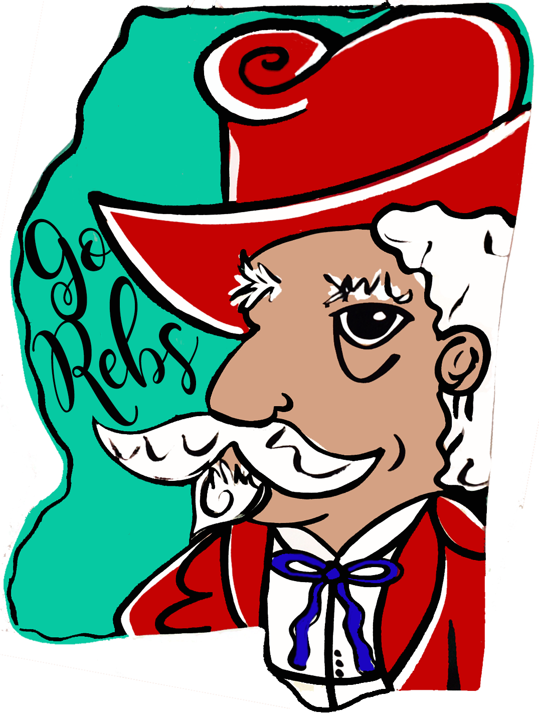 Mississippi Colonel Reb State Door Hanger Clipart - Full Size Clipart ...