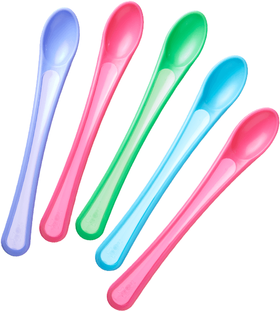 Soft Tip Feeding Spoons Pink & Green Clipart - Full Size Clipart ...