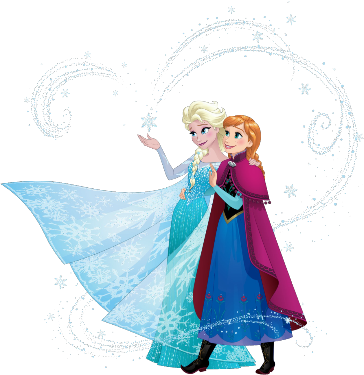 Anna And Elsa With Snow Magic Clipart - Full Size Clipart (#3068112 ...