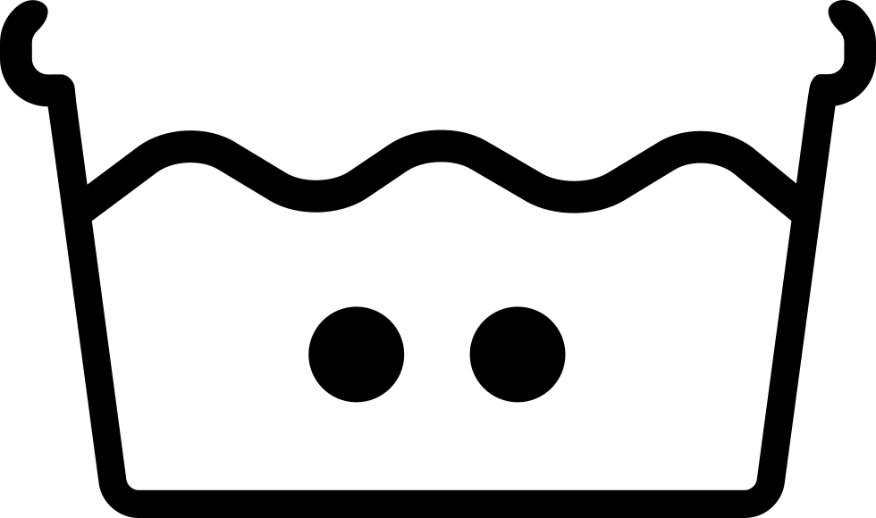 Washing Options Symbol Of A Container With Water And Clipart - Full ...