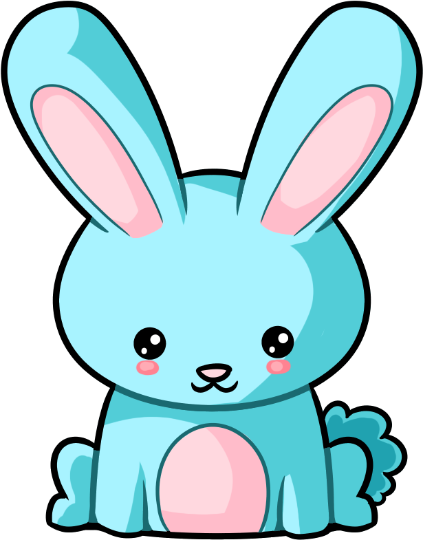 Blue Easter Bunny Clipart - Full Size Clipart (#3072153) - PinClipart