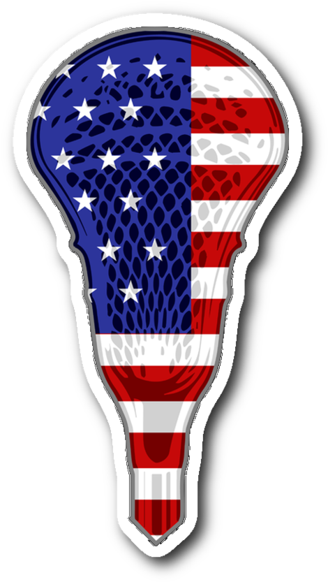 Lacrosse Usa Flag Sticker For Car Bumper, Gifts For Clipart - Full Size ...