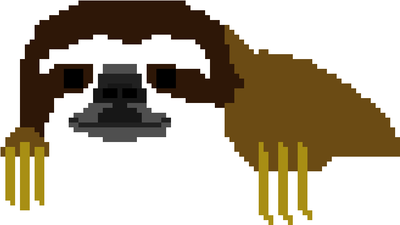 Pixel Sloth Clipart - Full Size Clipart (#3080424) - PinClipart