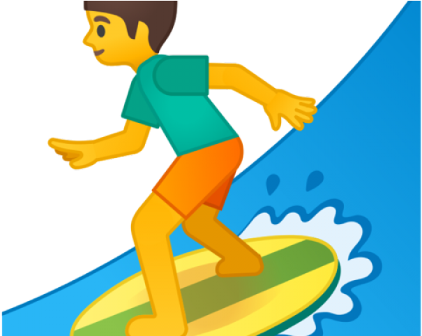 Hand Emoji Clipart Surfer - Png Download - Full Size Clipart (#3081928 ...