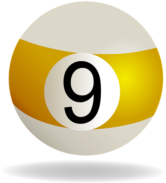 Free Photo Billiard Ball Striped Yellow 9 Yellow Billiard Clipart ...