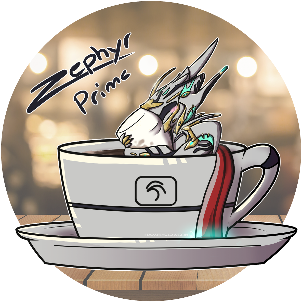 I Couldn't Help But Draw My Zeph In A Cup Of Hot Chocolate Clipart ...