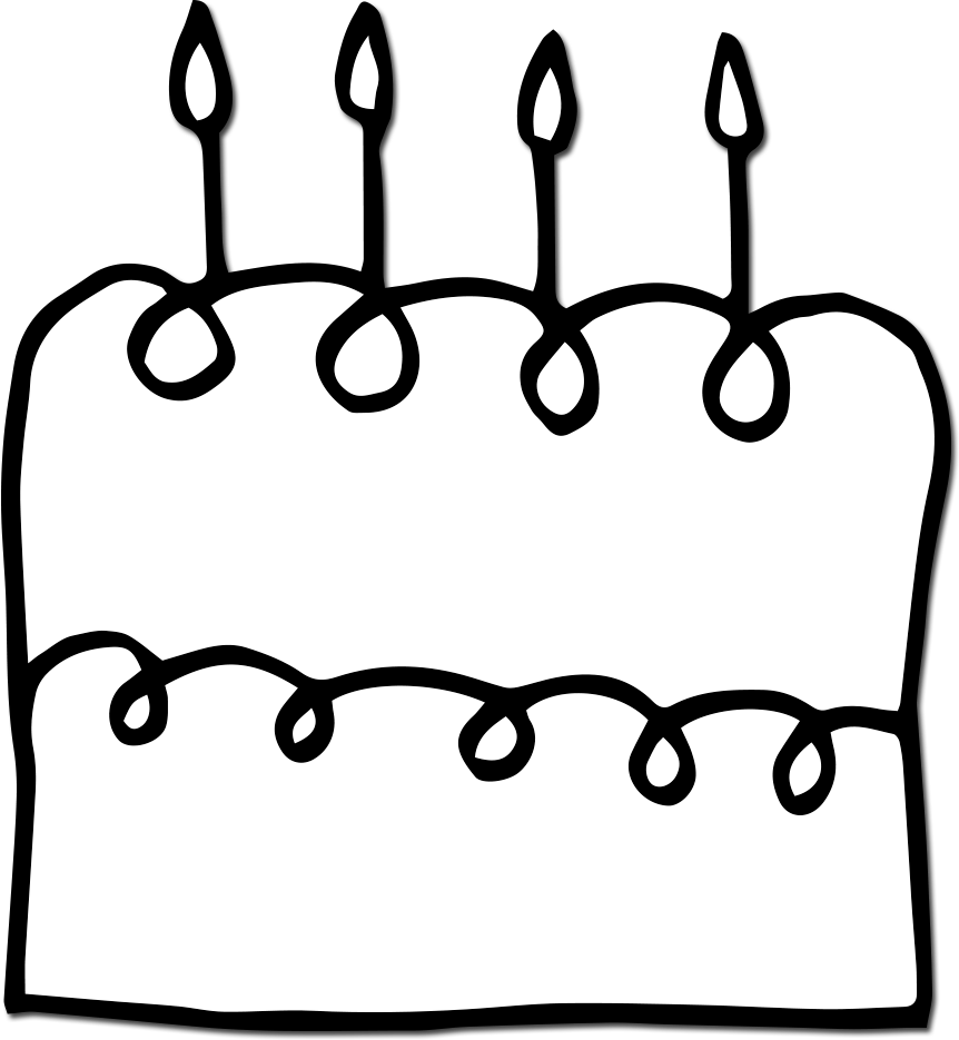 Happy Birthday Clip Art Black And White - Png Download - Full Size ...