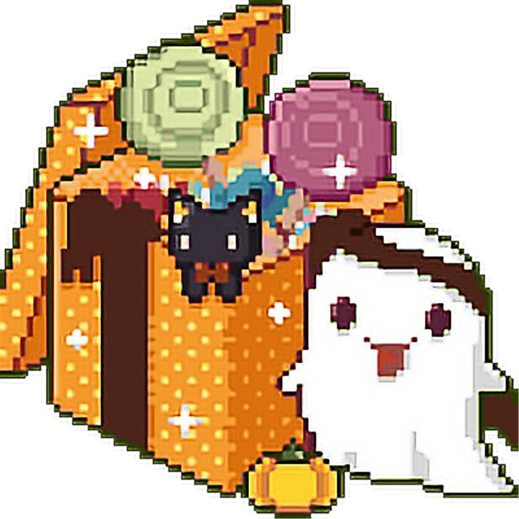 Ghost Halloween Present Gift Spooky Pixel Freetoedit Clipart - Full ...