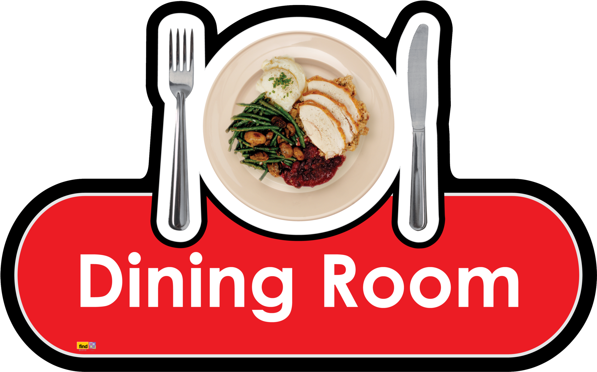Dining Room Signs, Orientation Aids, The Care Home Clipart - Full Size ...