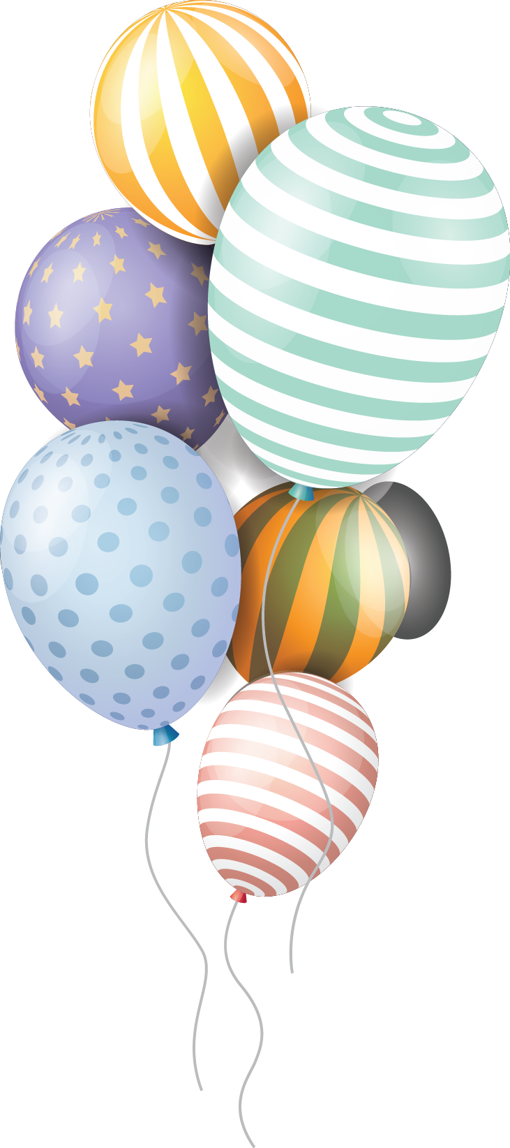 Birthday Balloons Clipart - Full Size Clipart (#3129438) - PinClipart