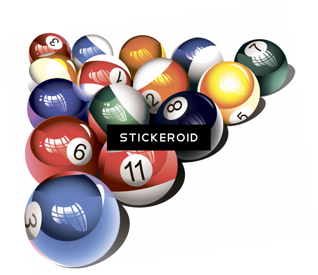 Billiard Balls Sports - Transparent Pool Balls Png Clipart - Full Size ...