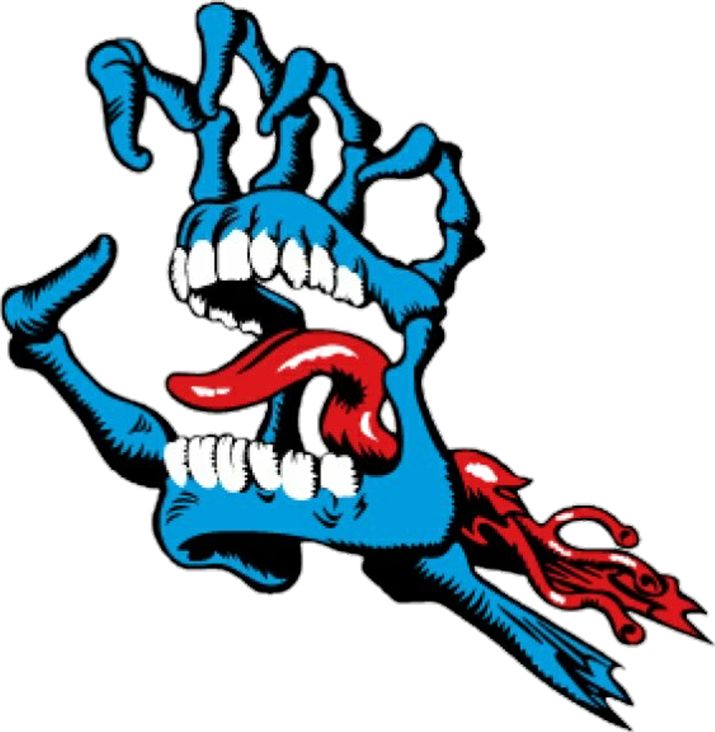 Horror Sticker - Santa Cruz Skateboards Hand Clipart - Full Size ...