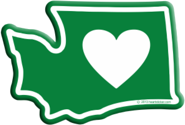 Download Oregon Clipart Heart - Washington State Heart - Png Download ...