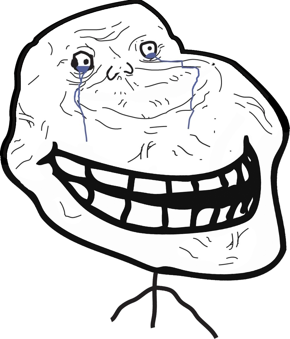 Download Trollever Alone - Troll Face With Hair Clipart (#3183933 ...