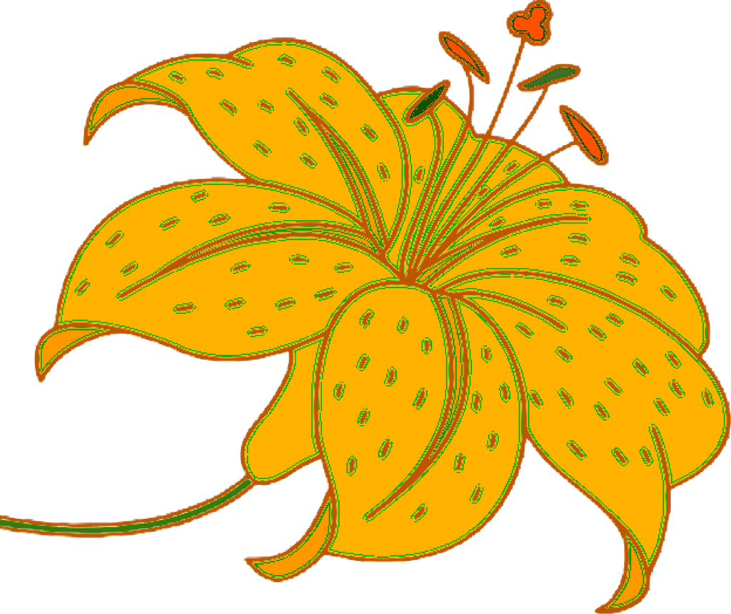 Lilly Sticker Clipart - Full Size Clipart (#3184048) - PinClipart