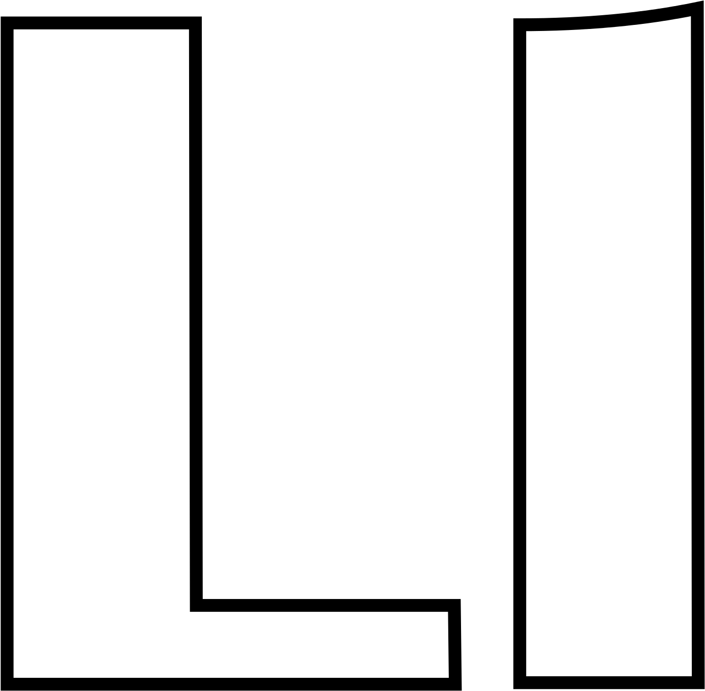 Reading & Writing - Letter L For Colouring Clipart - Full Size Clipart ...