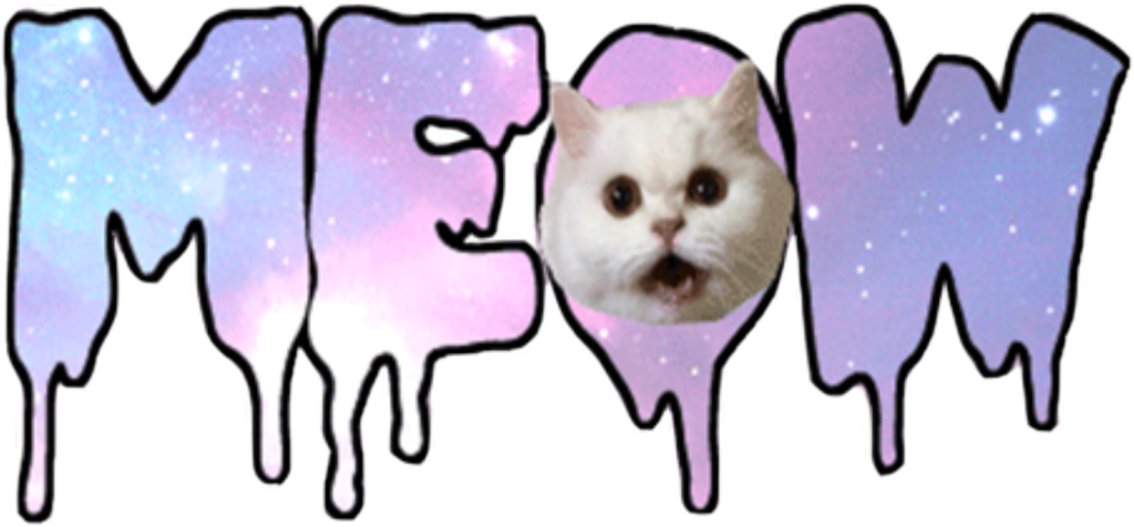 Meow Sticker - Kawaii Meow Clipart - Full Size Clipart (#3196061 ...