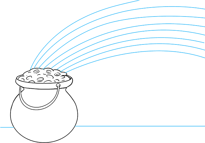 Download How To Draw Pot Of Gold - Drawing Clipart (#3206828) - PinClipart