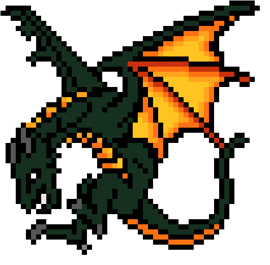 Fire Dragon - Blue Dragon Pixel Art Dragon Clipart - Full Size Clipart ...