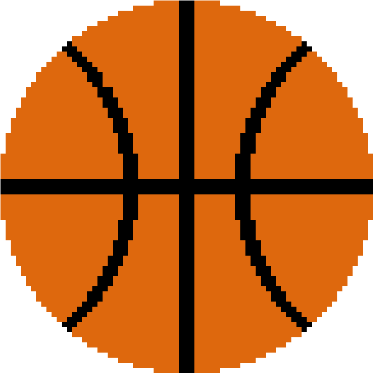 Basketball - Basketball Pixel Art Clipart - Full Size Clipart (#3220661 ...