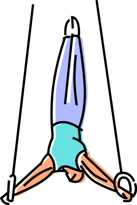 Download Vector Illustration Of Gymnast Performs Gymnastics Clipart ...