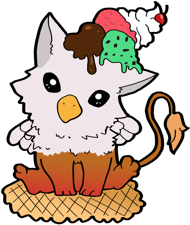 Ice Cream Gryphon Clipart - Full Size Clipart (#3231579) - PinClipart