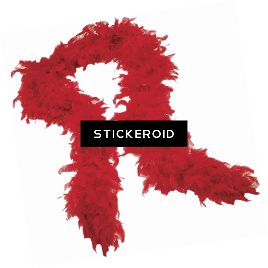 Download Red Boa Scarf - Black Feather Boa Clipart - Png Download ...