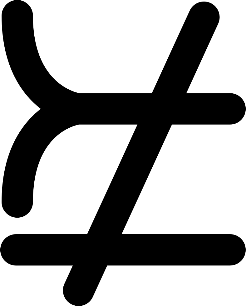 Mathematical Symbols That Does Not Match Or Equal Comments - Not Match ...