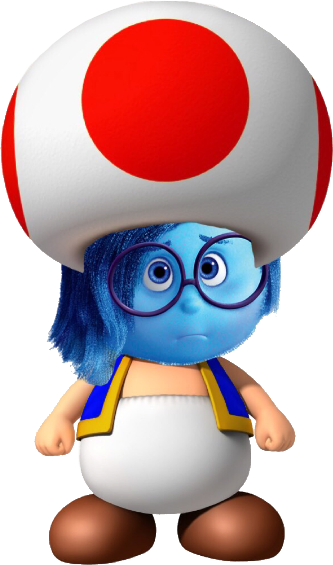 Download Toadstool's Sadness - Mario Bros Wii Blue Toad Clipart ...