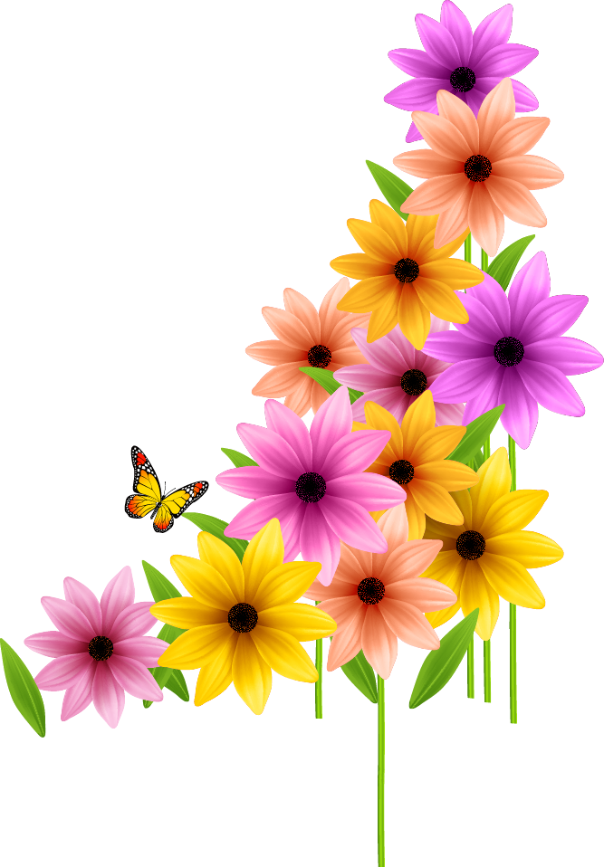 Flowers Color Clipart Flowersclip - Good Morning Beautiful Mom - Png ...