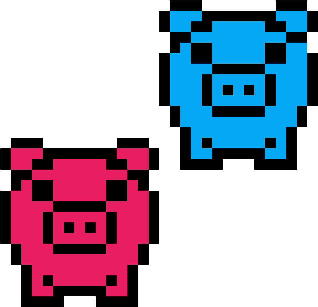 Two Little Pigs - Companion Cube 8 Bit Clipart - Full Size Clipart ...
