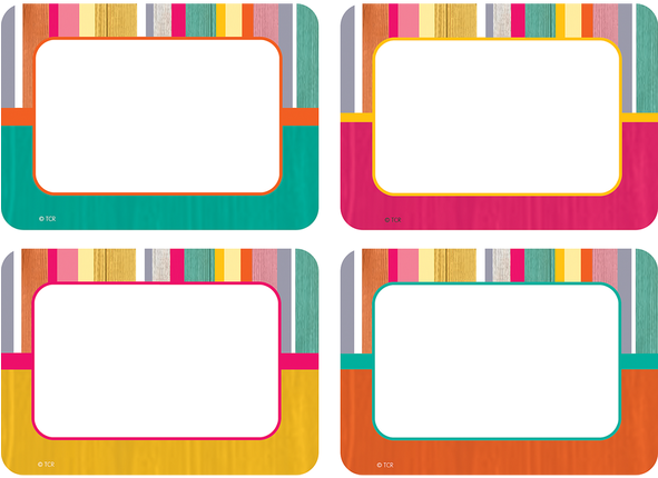 Tropical Punch Name Tags/labels - Square Colourful Frames Clipart ...