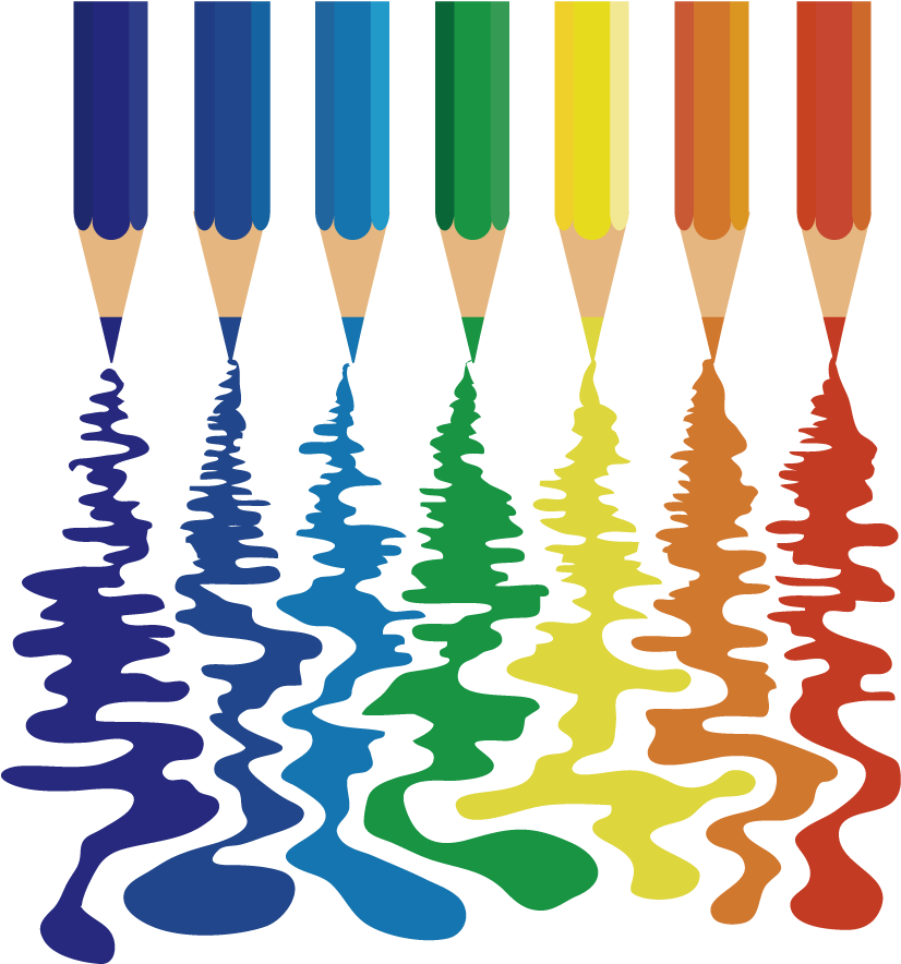 Google Search Typewriter, Pencil - Colored Pencil Rainbow Clipart ...