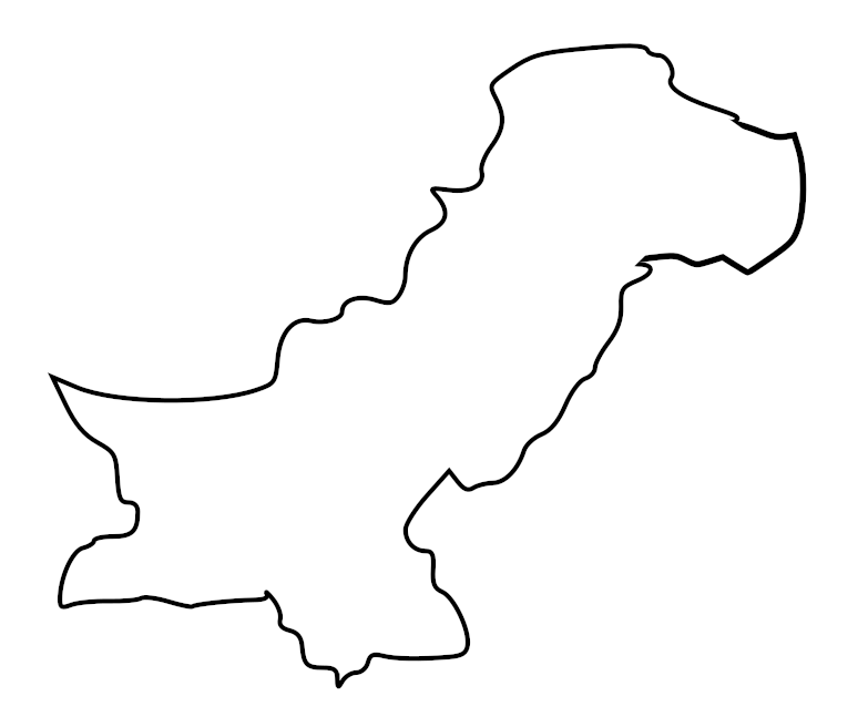 Clip Art Clipart Pakistan Line Art Clip Art - Outline Of Pakistan Map ...