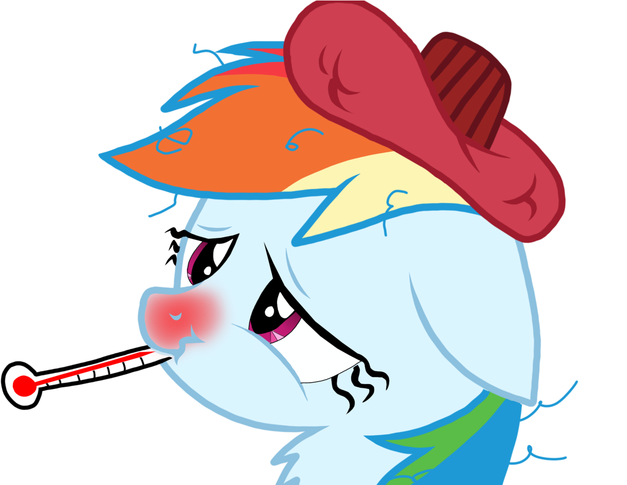 Cold Clipart Flu - Sick Rainbow Dash - Png Download - Full Size Clipart ...