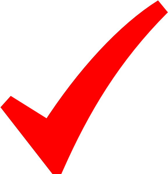 Check Mark Clip Art Red - Red Check Mark Vector - Png Download - Full ...