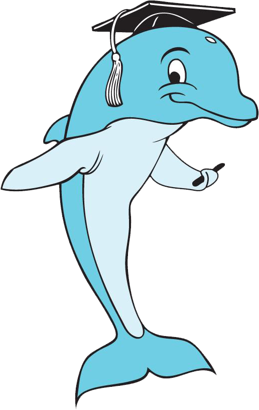 Dolphin With Graduation Cap Clipart - Full Size Clipart (#335975 ...