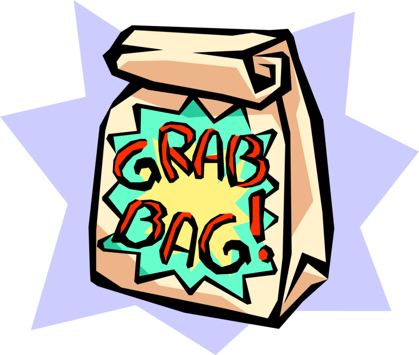 Vector Illustration Of Surprise Grab Bag Paper Sack - Grab Bags Clipart ...
