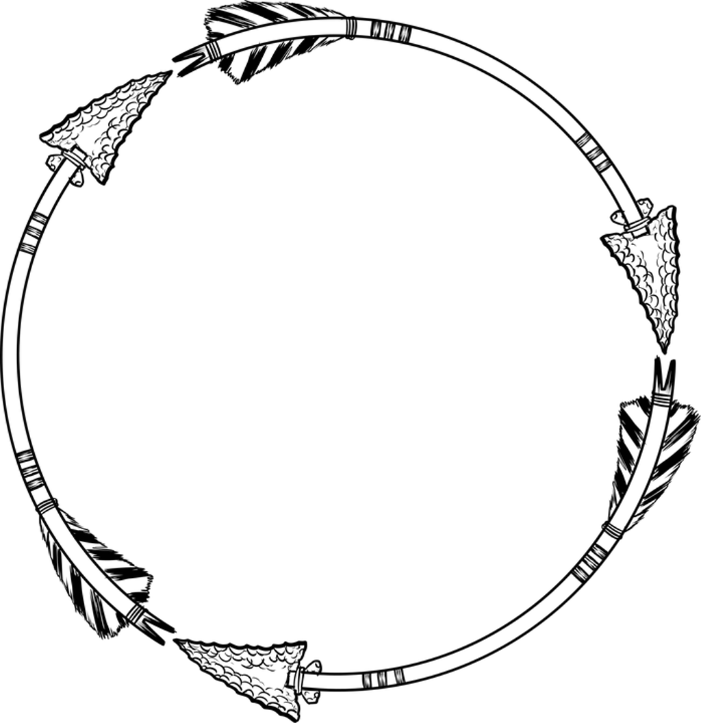 Download Arrow Arrows Wreath Circle Round Frame Border Line - Circle ...