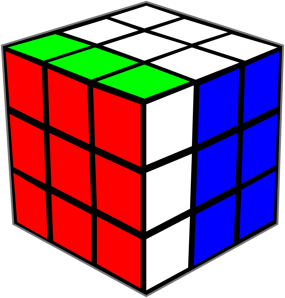 File - Rubiks - Front - Svg - Rubik's Cube Transparent Background ...