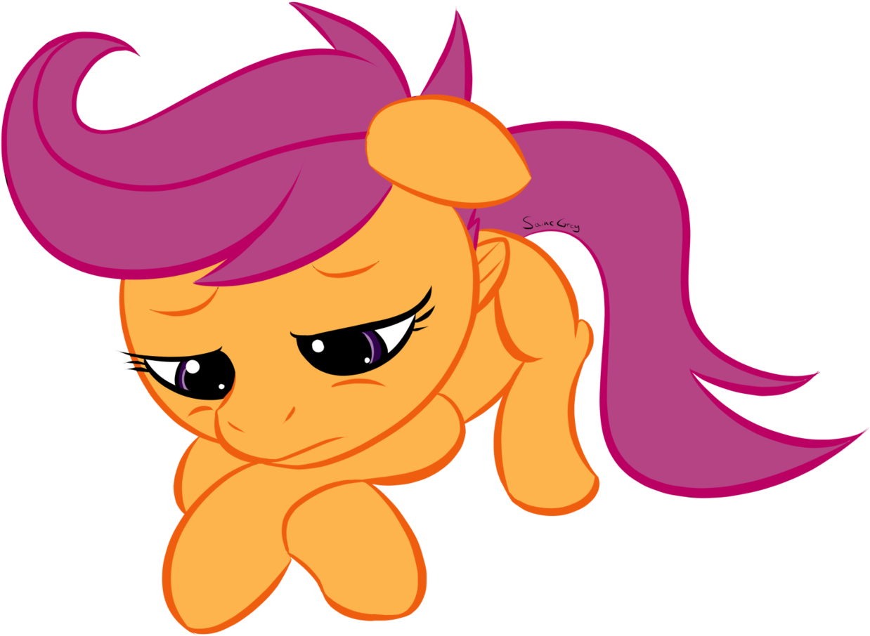 Saine Grey, Filly, Sad, Safe, Scootaloo, Scootasad, - Cartoon Clipart ...