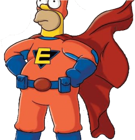 Related Cliparts - Homer Simpson As A Superhero - Png Download - Full ...