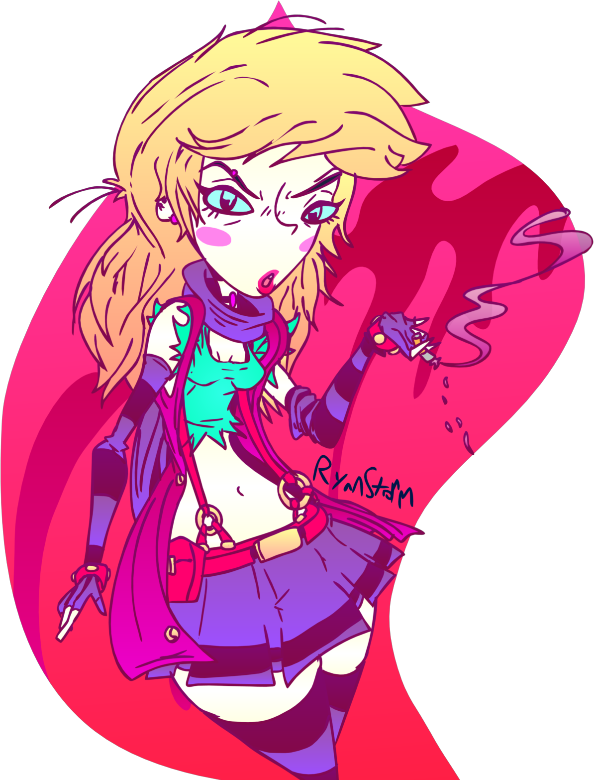 Punk Chick - Cartoon Clipart - Full Size Clipart (#3328058) - PinClipart