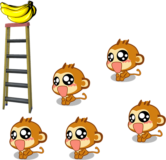 La Primera Cosa Que Hizo El Nuevo Simio Fue Subir Por - Drawn Bananas ...