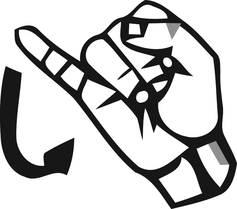 Download Medium Image - Sign Language J Clipart (#3331961) - PinClipart