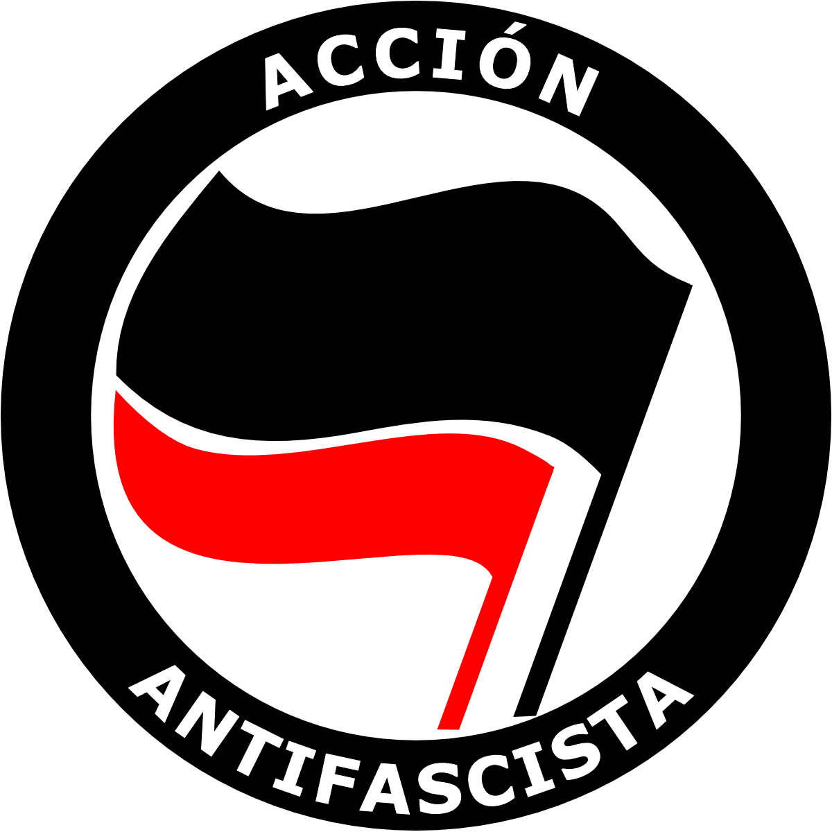 Afa Flag Red Spanish - Accion Antifascista Png Clipart - Full Size ...
