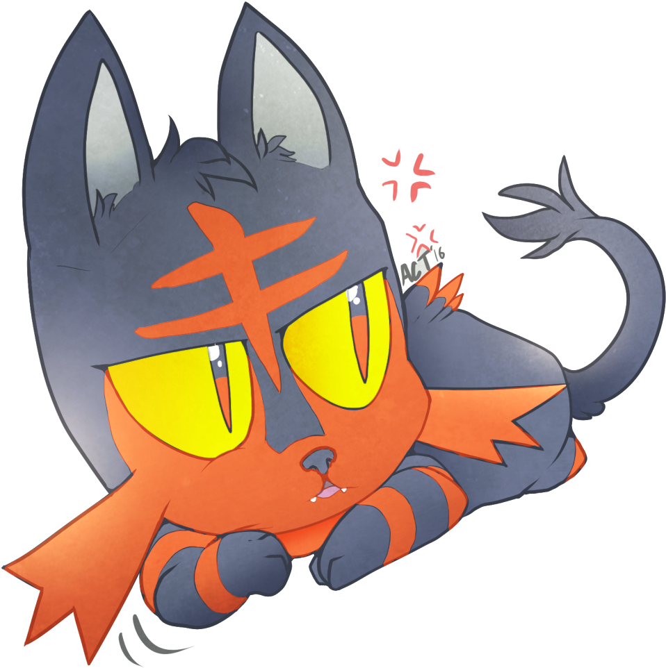 Litten's Fiery Temper - Illustration Clipart - Full Size Clipart ...