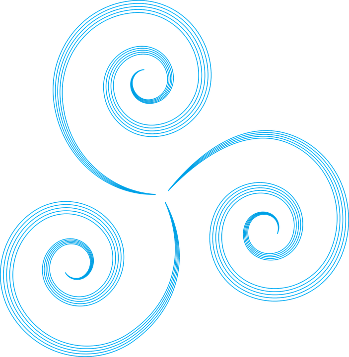 Triskell, Symbol, Celtic, Logo, Geometric, Blue - Spiral Clipart - Full Size Clipart (#3343970 ...
