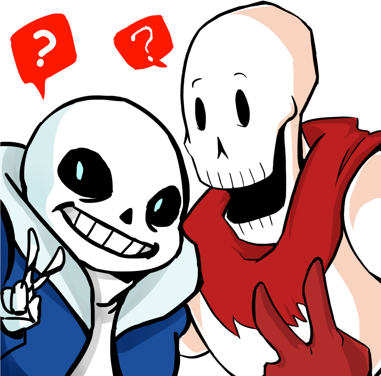 I, The Great Papyrus, And My Brother Sans - Cartoon Clipart - Full Size ...